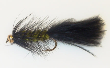 Beadhead Woolly Bugger Black/Olive – Good Cheap Flies